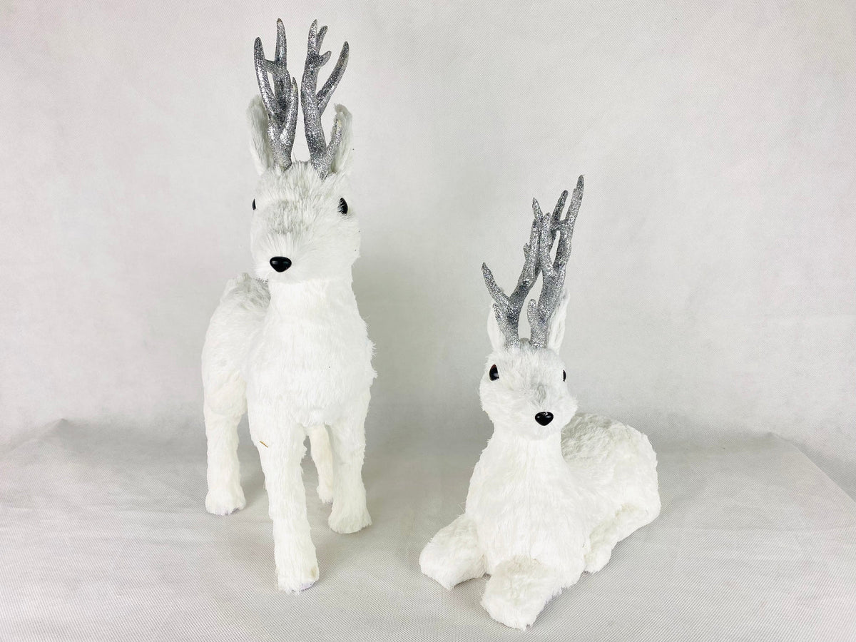 Venado chico blanco parado – Deaforma Vidrio